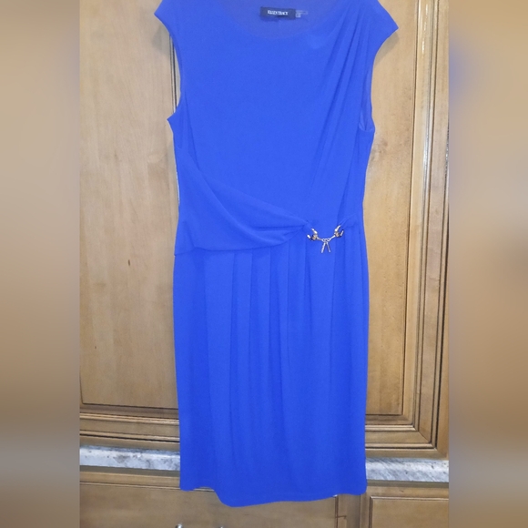 Ellen Tracy | Dresses | Ellen Tracy Royal Blue Pleated Sleeveless ...